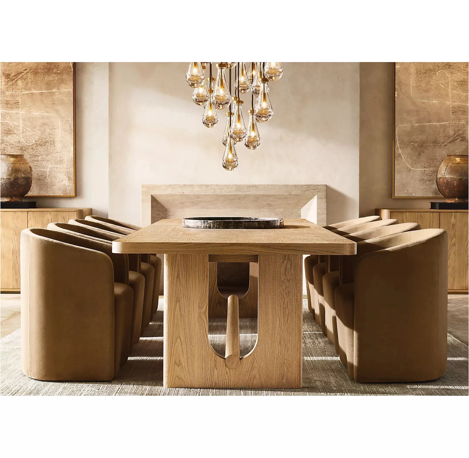 Wooden Long Dining Table - Adjustable, Stylish, and Durable