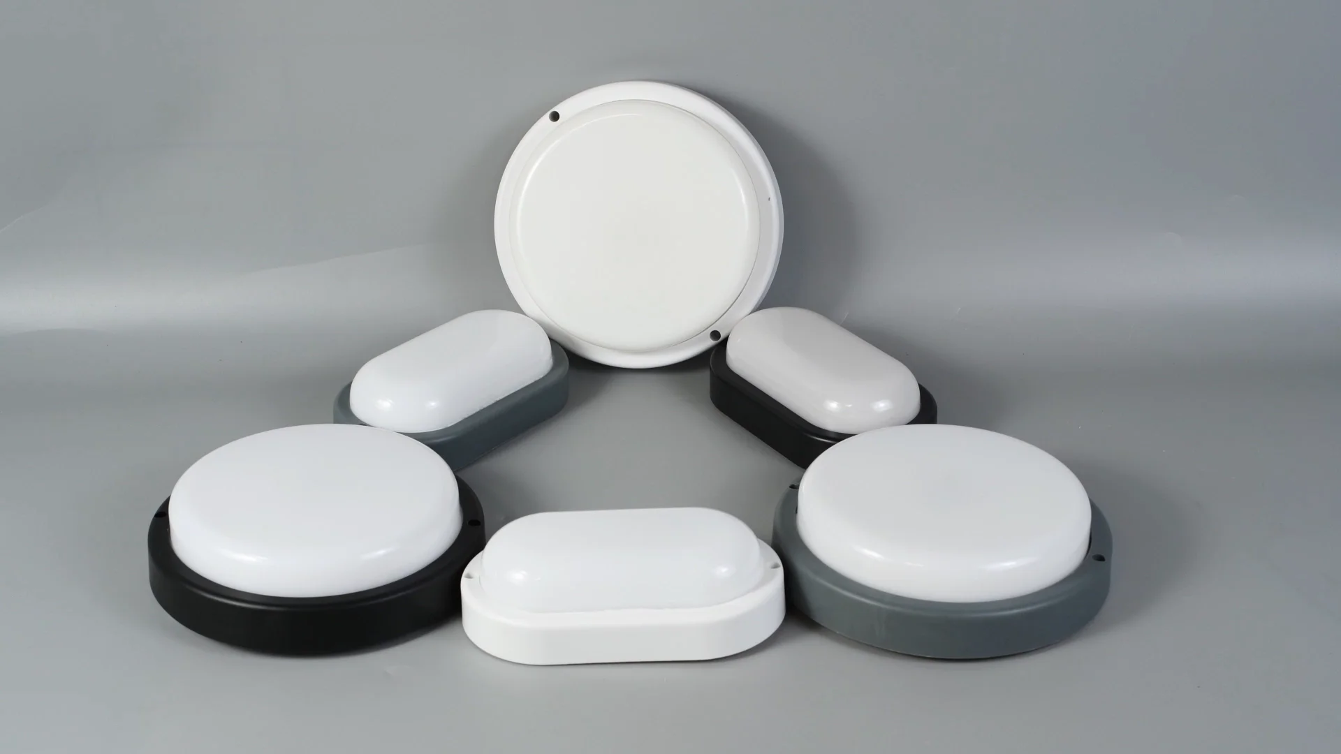 Bulkhead Light Round Mini Round Bulkhead Ip54 Supplied Black And White ...