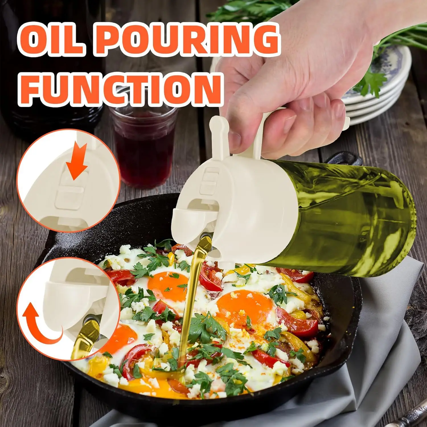 Kitchen Maiden Oil Dispenser - Premium Olive Oil Sprayer