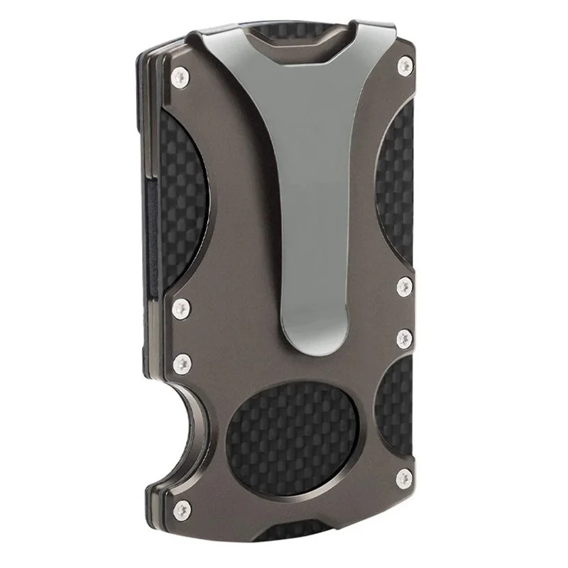 Carbon Fiber Slim Aluminum Wallet Portable Small Credit Card Guard ...