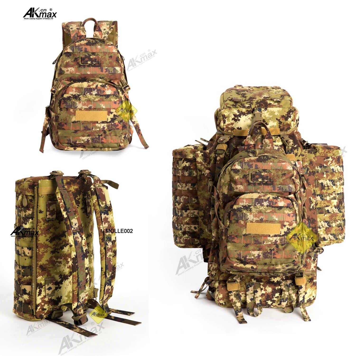 Akmax Modular P LCE Carrying 120L Capacity Knapsack & Backpack Multicam