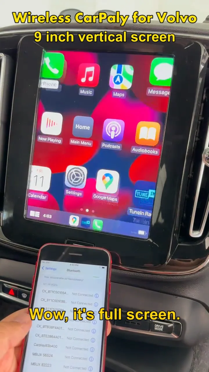 Autoabc Wireless Carplay For Volvo S60 Xc60 V40 V60 Android Auto Interface Mirror Link Airplay ...