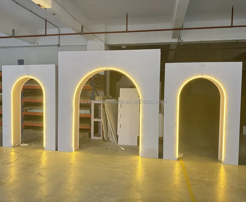 Custom Wedding Pvc Arch Stage Background Flower Panel White Acrylic ...