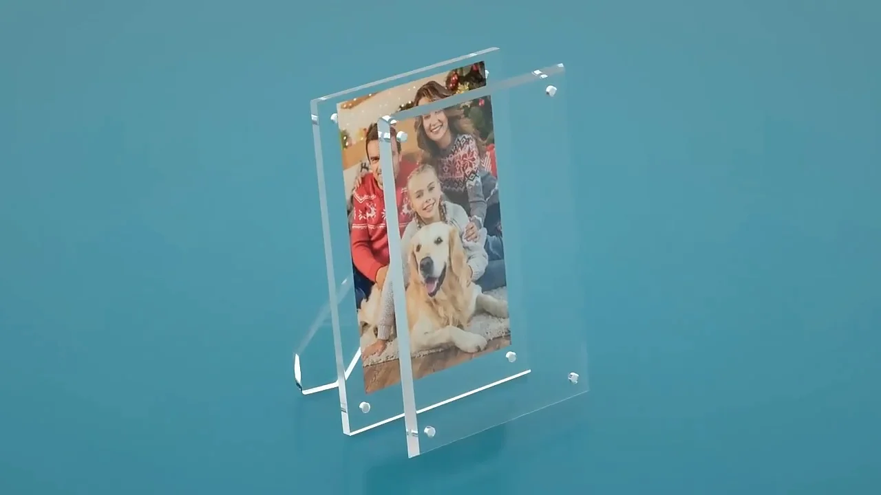 Acrylic Wall-mounted Wedding Photo Frame Dust-proof Pull Eternal Flower ...