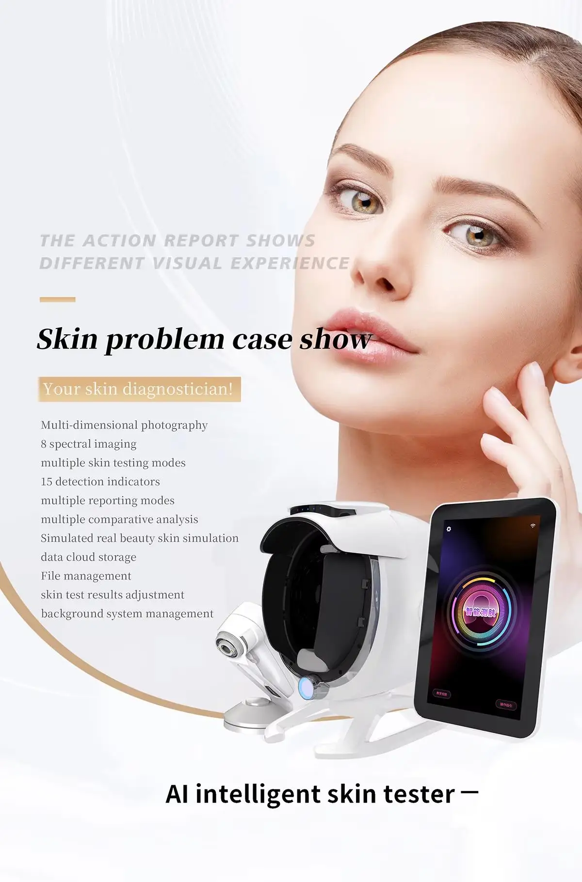 Desktop Skin Analysis Machine Facial Skin Analyzer Skin Anzlysis 3D ...