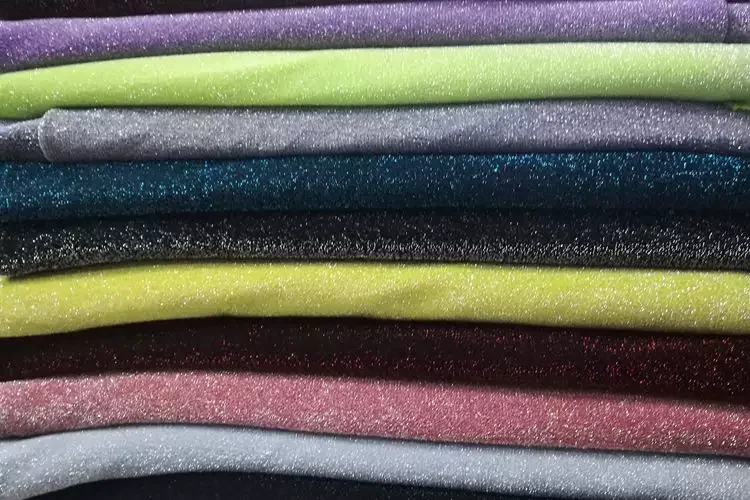 Polyester Lurex Knitted Fabric for Evening Dress & Swimwear