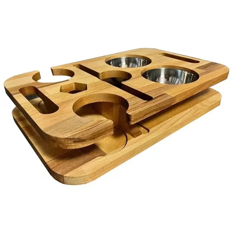 Wooden Folding Sofa Binding Tray Snack Dried Fruit Cup Wine Rack - Buy ...