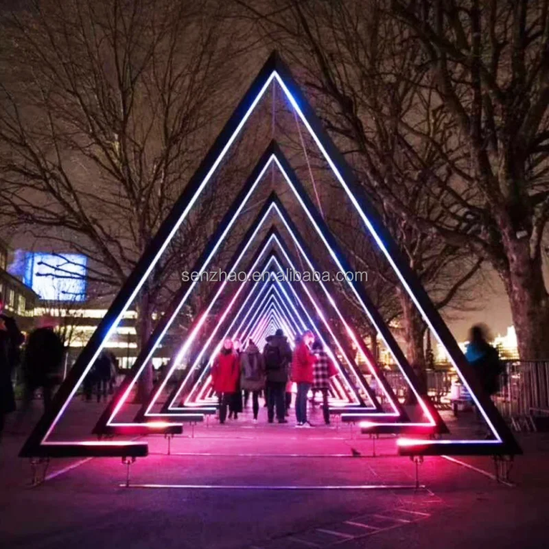 City Led Sculpture Street Light Motif Light Time Tunnel