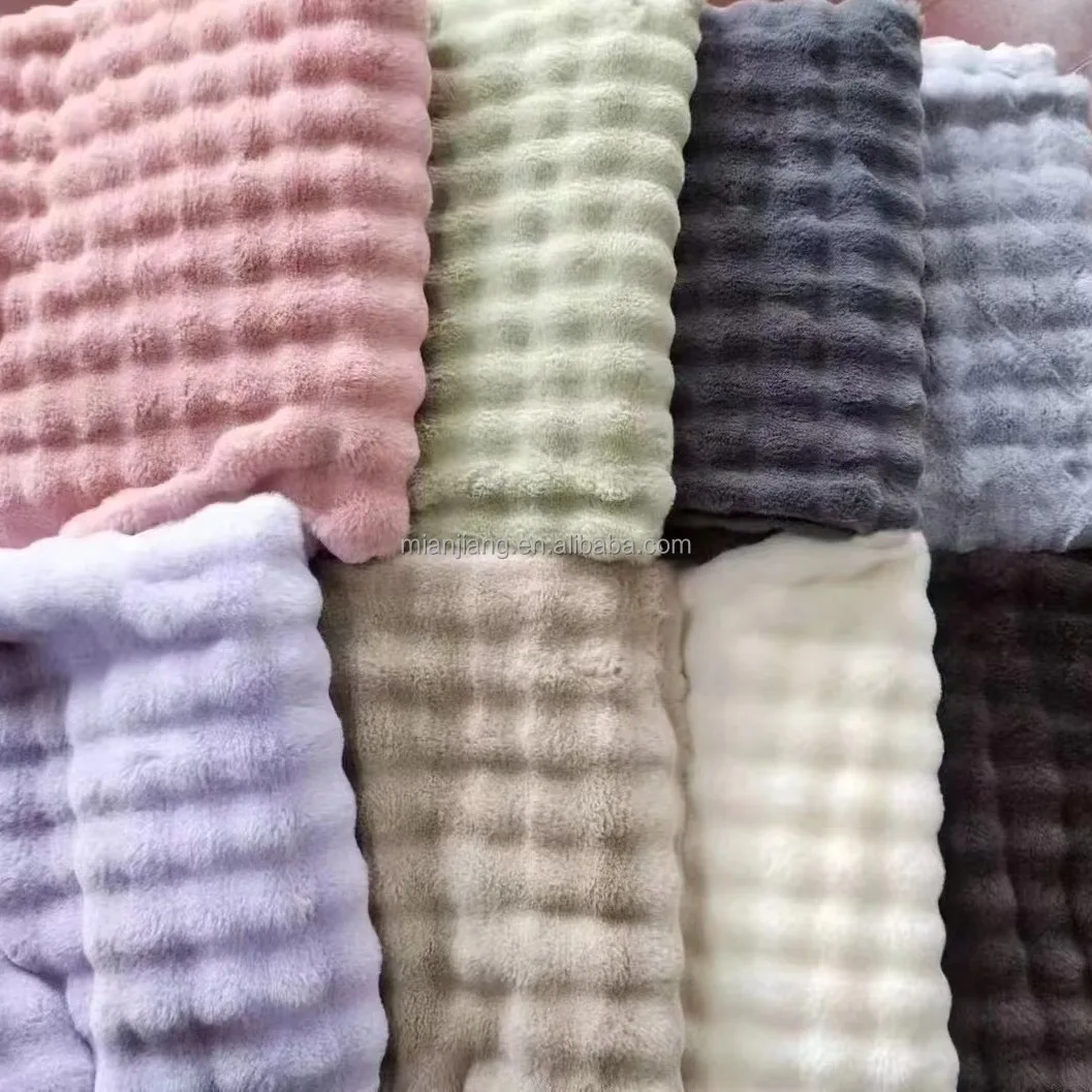 OKO TEX Non-Shedding 3D Effects 100% Polyester Blanket Material