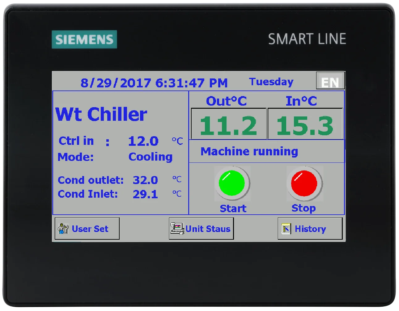 Water-Cooled & Air-Cooled Screw Chiller Unit Controller PLC PAC ...