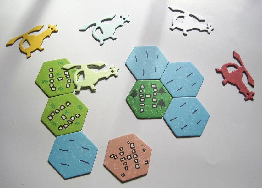 Die Cut Hexagon Cardboard Counters for Board Games - Custom Printed ...