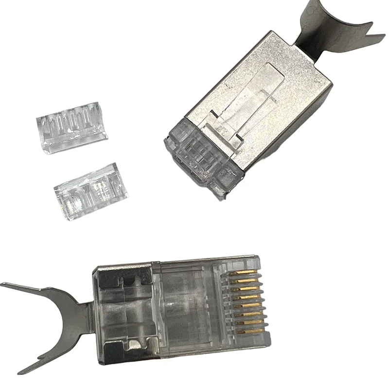 Ethernet FTP/STP Gold Plated Crystal Head CAT7 Plug RJ45 Connector 1 ...