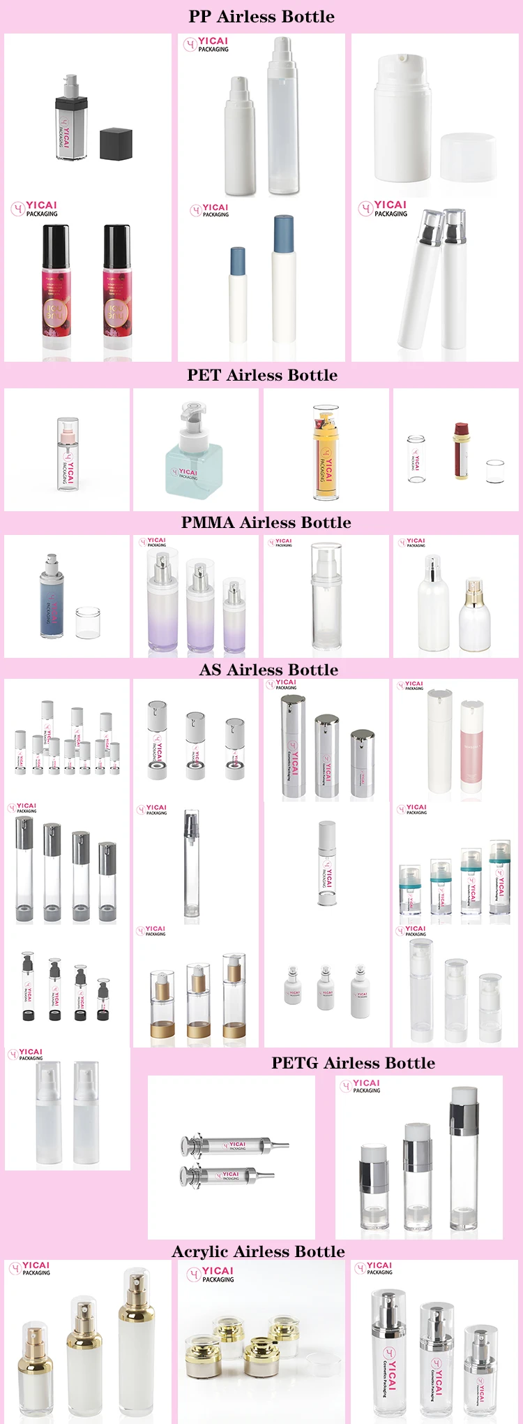 Elegant Ppe Facial 5g 10g 15g 30g 50g 80g Pink White Blue Pp Jar Empty ...