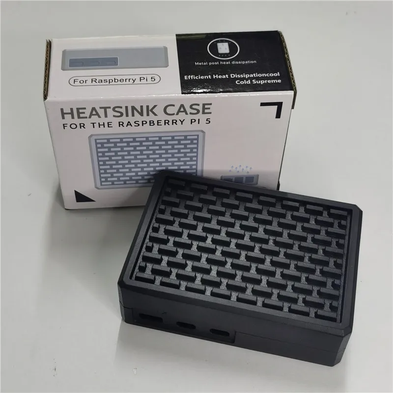 Large Area Passive Heat Dissipation Metal Cooling Radiator Raspberry Pi 5 Aluminum Shell With ...