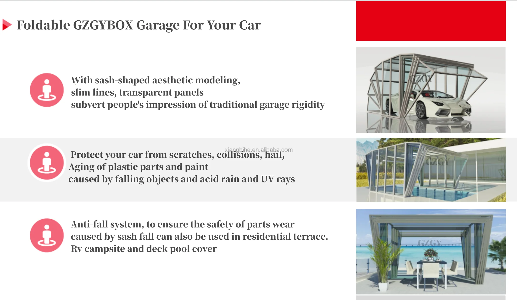 Foldable Gzgybox Garage - Durable & Stylish Outdoor Solution