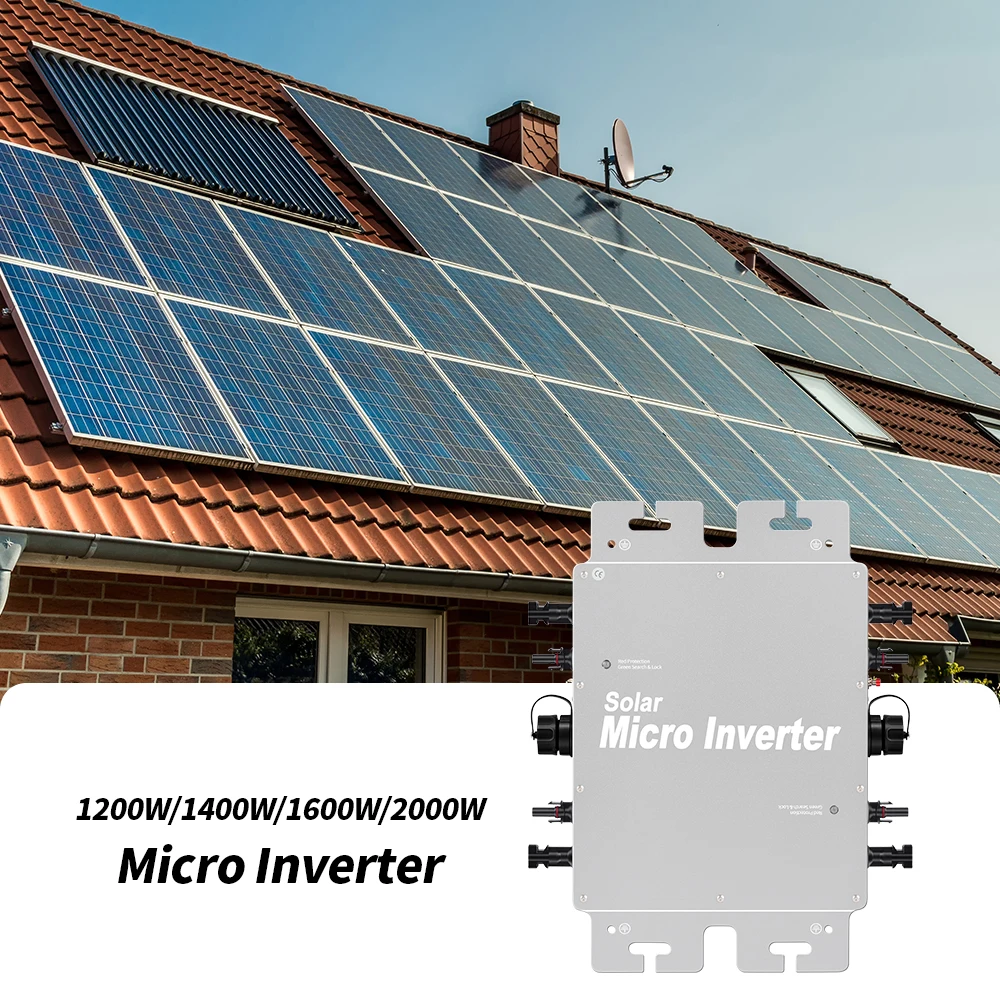 Solar Panels Plug And Play 1200w 1600w 2000w On Grid Tie Invert120v ...