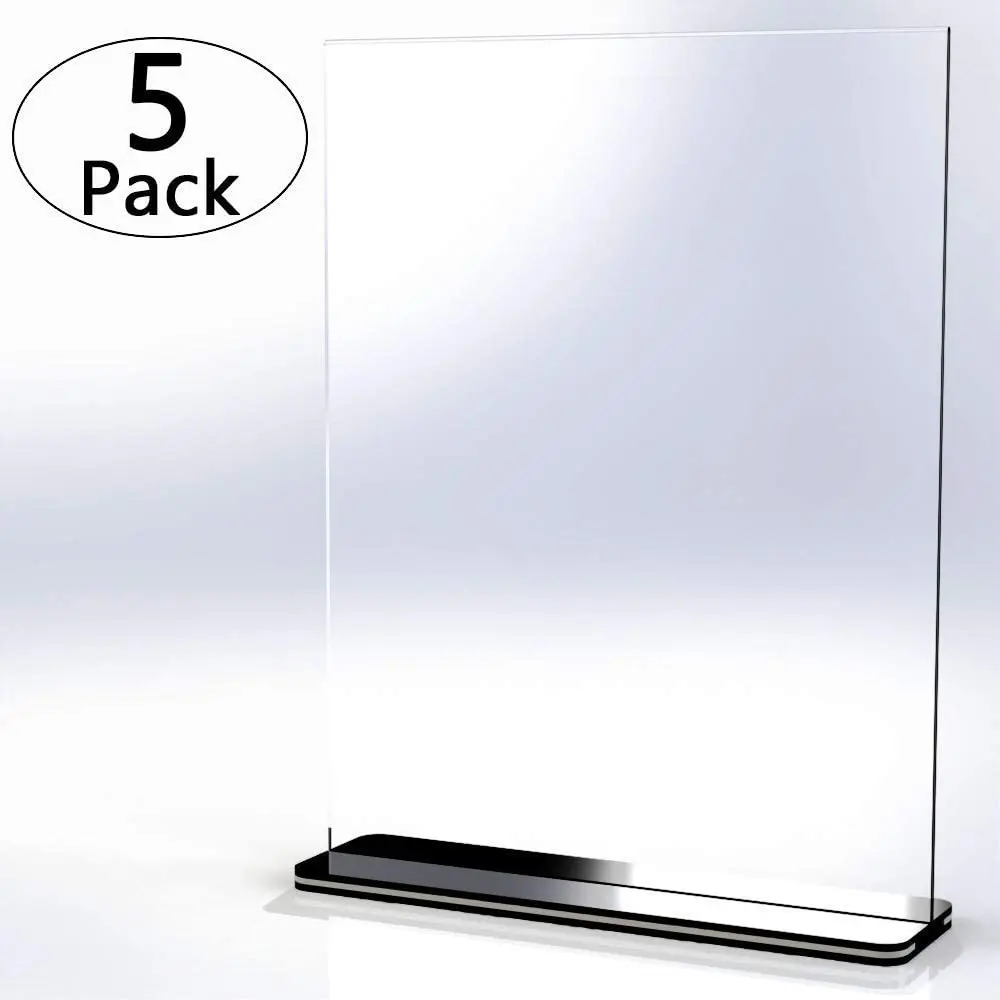 Custom Commercial A4 A5 A6 Acrylic Pedestal Shelf Sign Acrylic Name ...