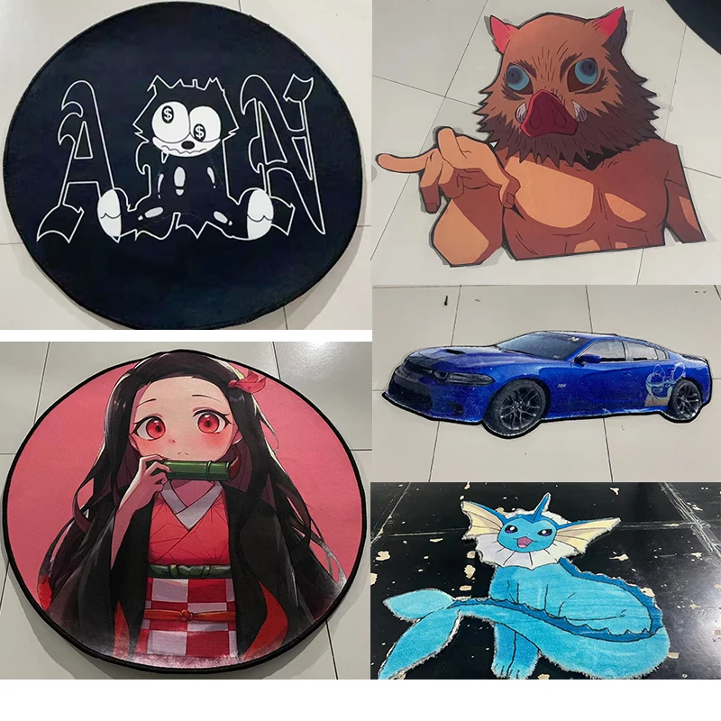 Custom Rug Logo Anime Design Cartoon Carpet Customized Shape Floor Rugs ...