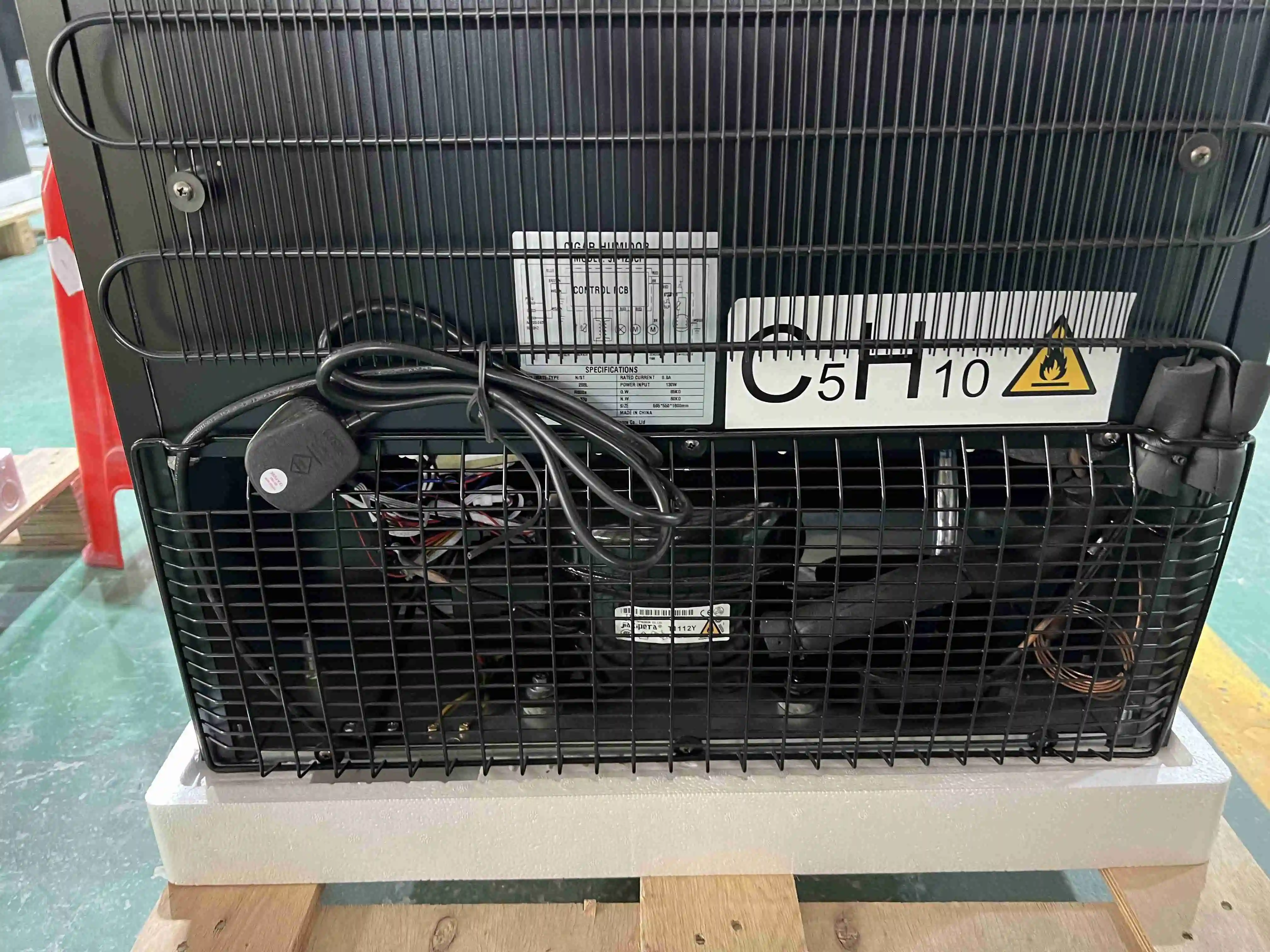 830L Home Appliances Fans Cooling Wooden Shelves Electric Cigar Humidor ...