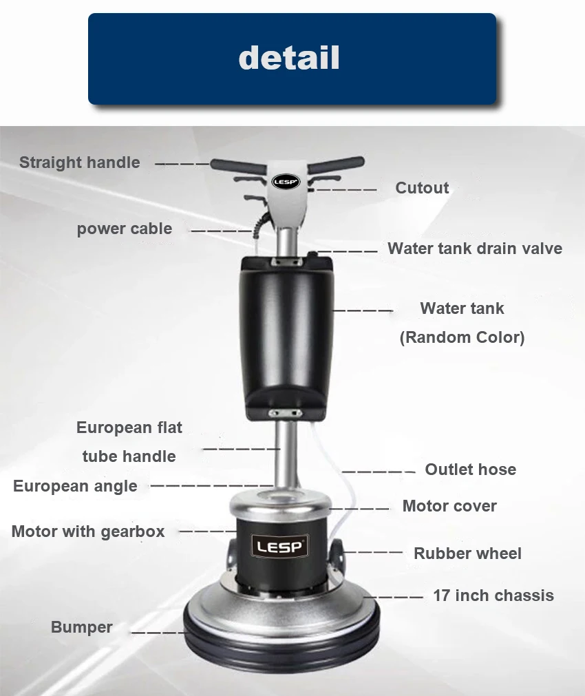 Pavement Cleaning Machine Power Spin Scrubber Tile Cleaner