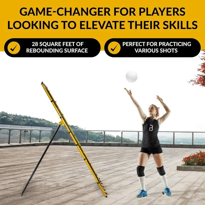 Volleyball Rebounder Net 4x7ft Volleyball Bounce Back Net with 0-90 ...