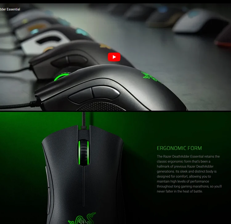 Razer Deathadder Essential - 6400 DPI Wired Gaming Mouse