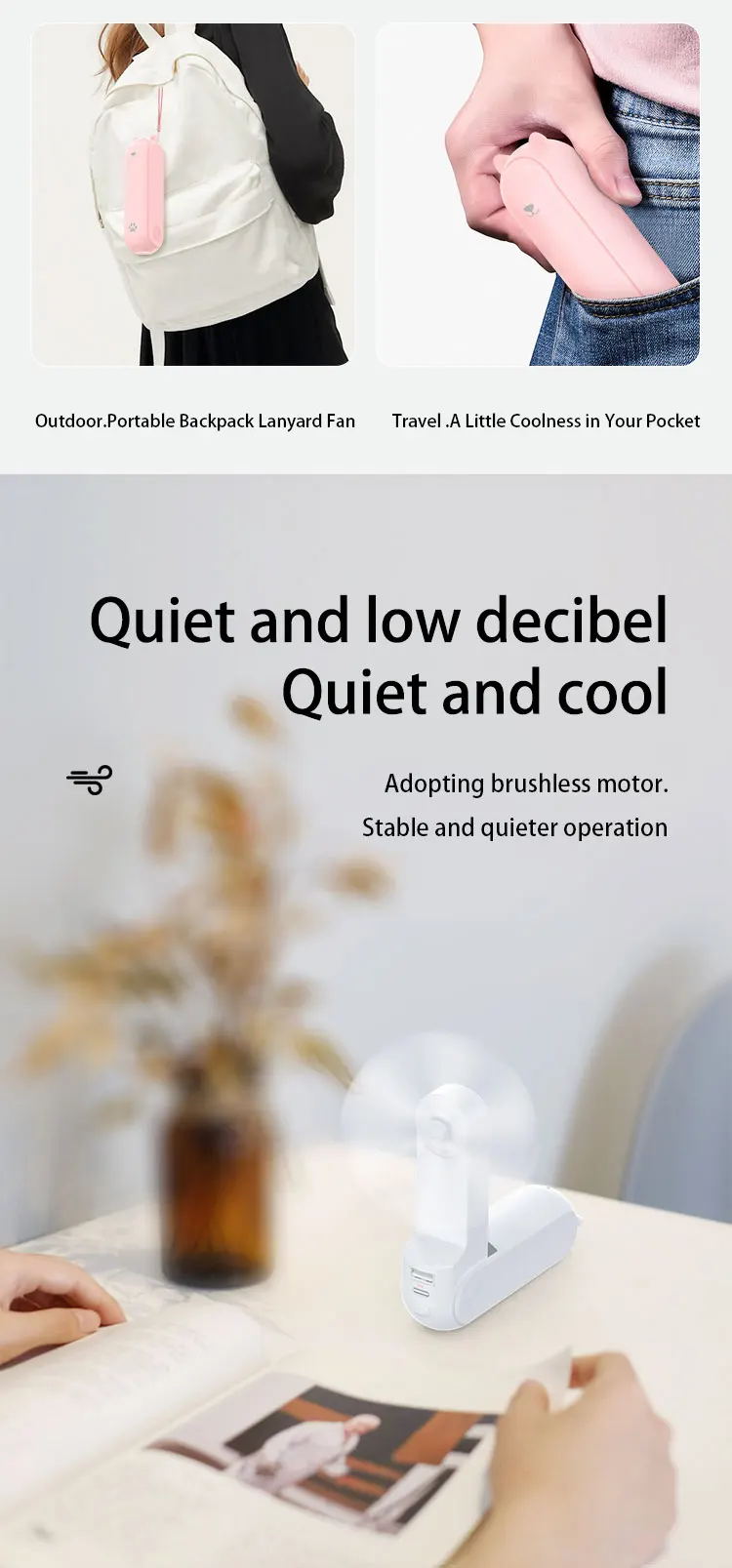 Hot Selling Multifunctional USB Mini Fan - 3 in 1 Portable