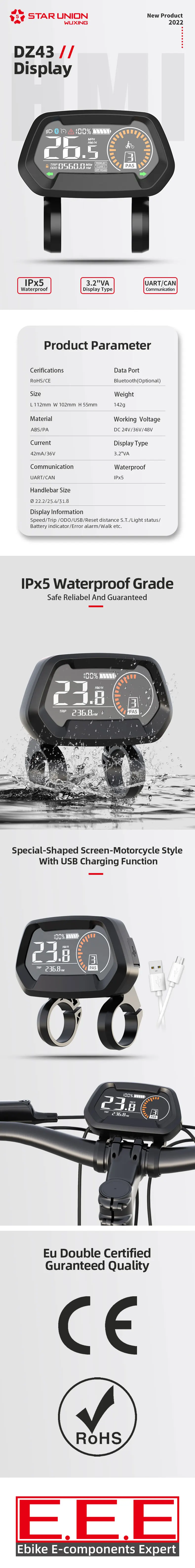 Lcd Ebike Display Ebike Controller - Buy Motorcycle Accessories Hmi ...