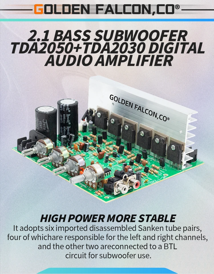 Audio Amplifier Board 2.1 Channel 240w High Power Subwoofer Amplifier ...