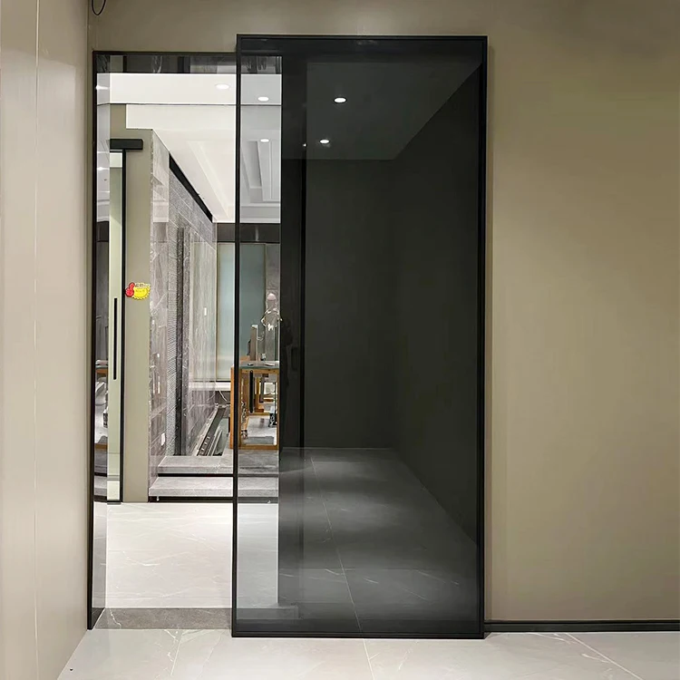 Side Mount No Upper Track 8mm Glass Door - Modern Sliding System