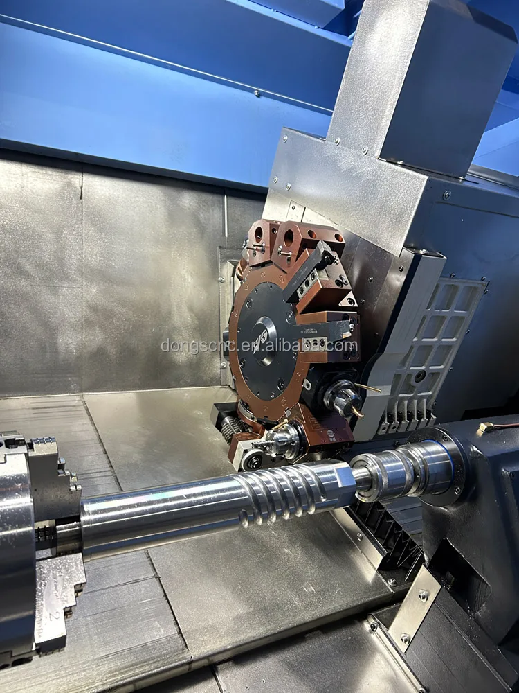 Dongs Cnc Lathe Control Yaxis High Precision Hydraulic Chuck Slant Bed ...