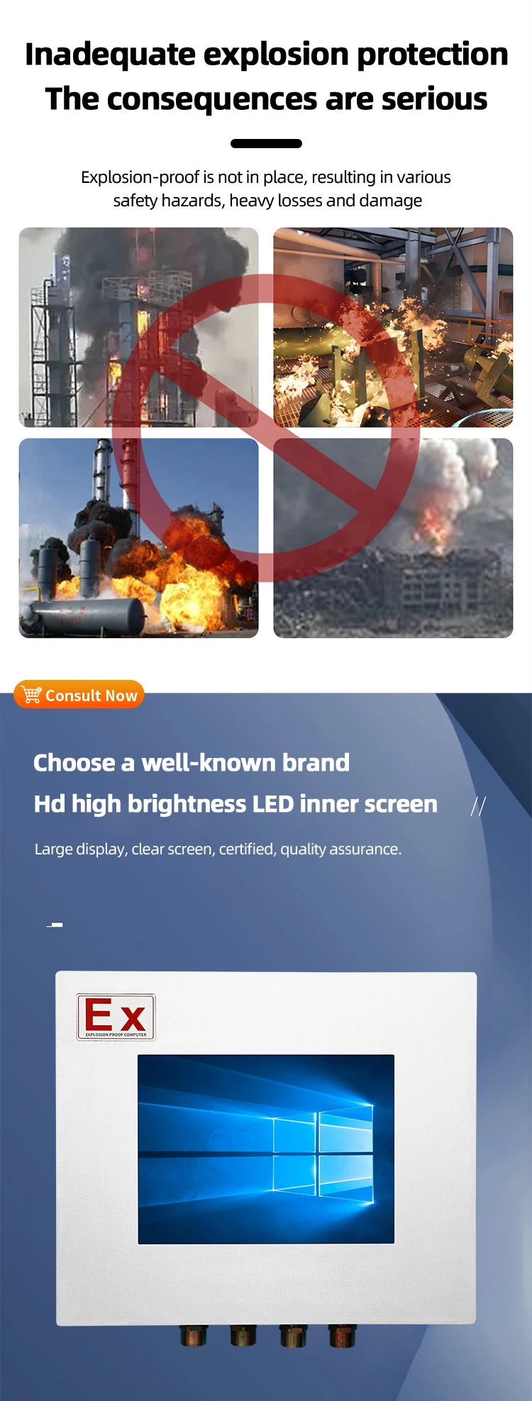 Android Capacitive ATEX Explosion Proof Touch Screen Embedded Computer ...