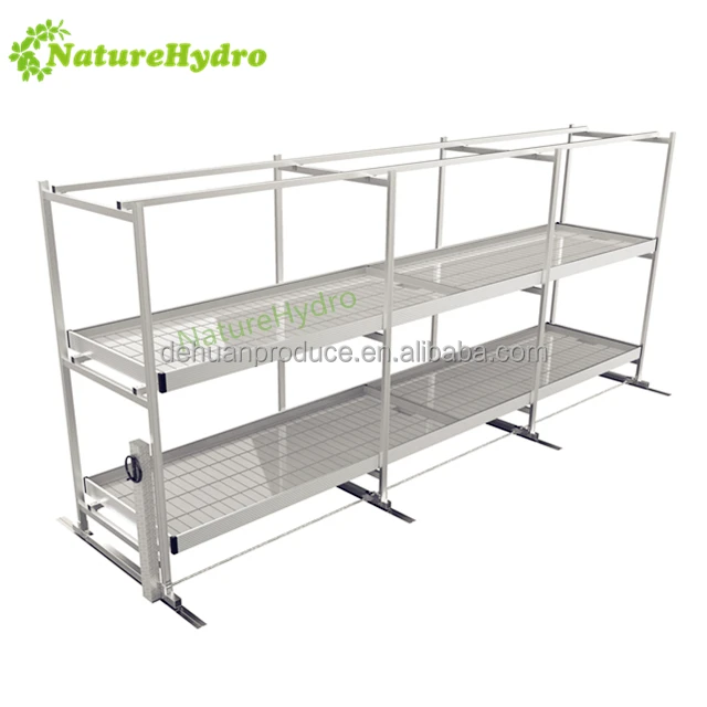 Hydroponic System Plant Growing Table Greenhouse 4x8 Rolling Bench ...