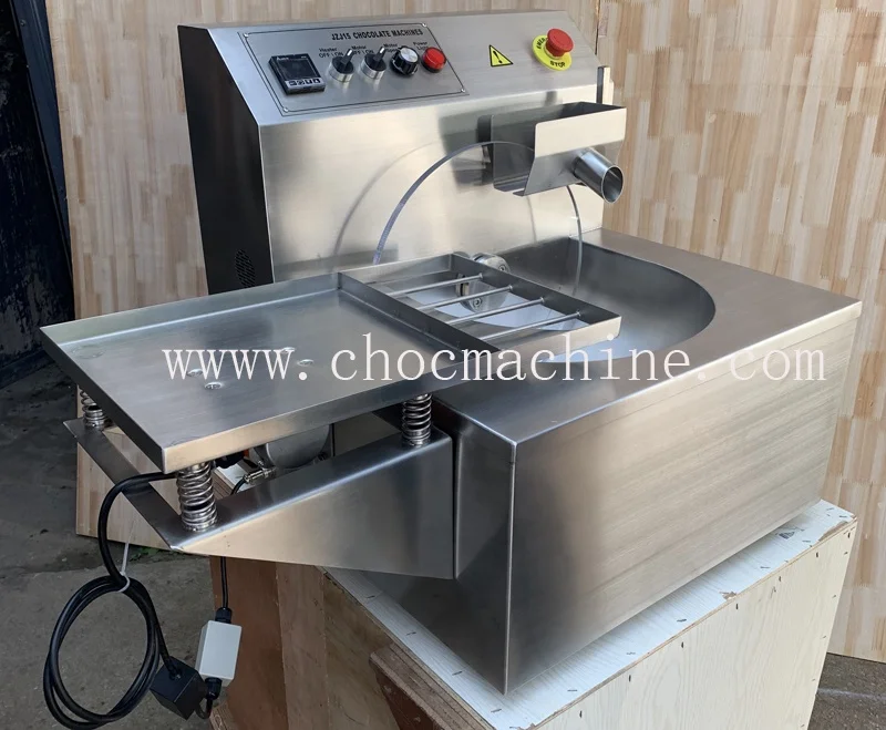 Wheel Type Small Chocolate Tempering Melt Pouring Enrober JZJ15 Melt ...