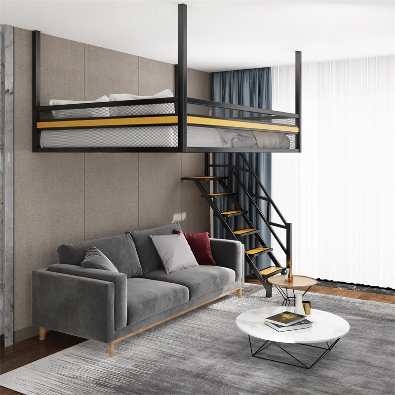 Heavy Duty Loft Bunk Bed – Metal Frame, Simple Design for Apartments ...