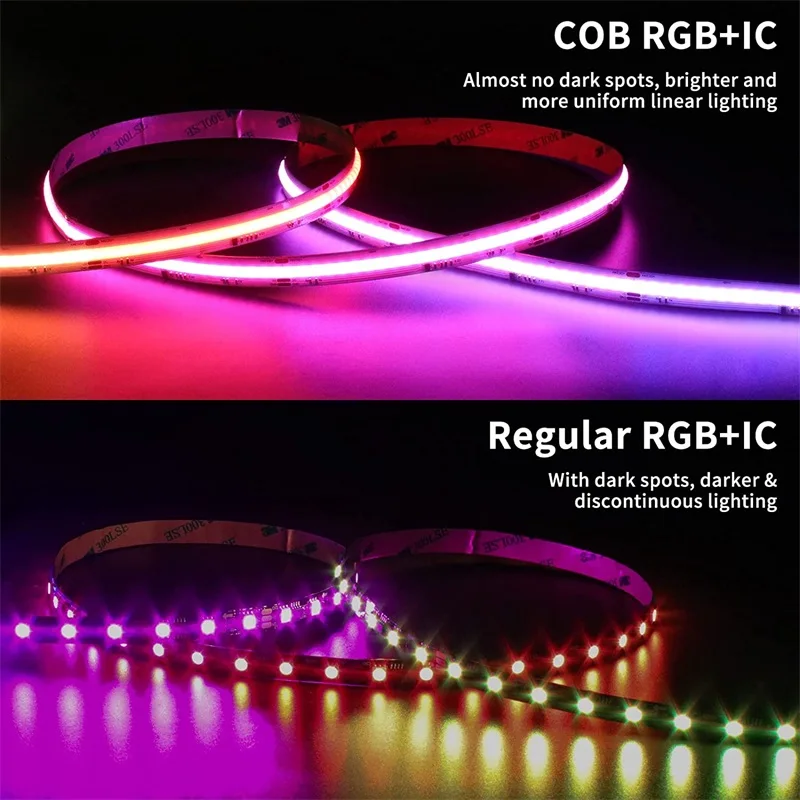 Dream Full Color RGBIC RGBW COB LED Strip 12V 24V Smart Light