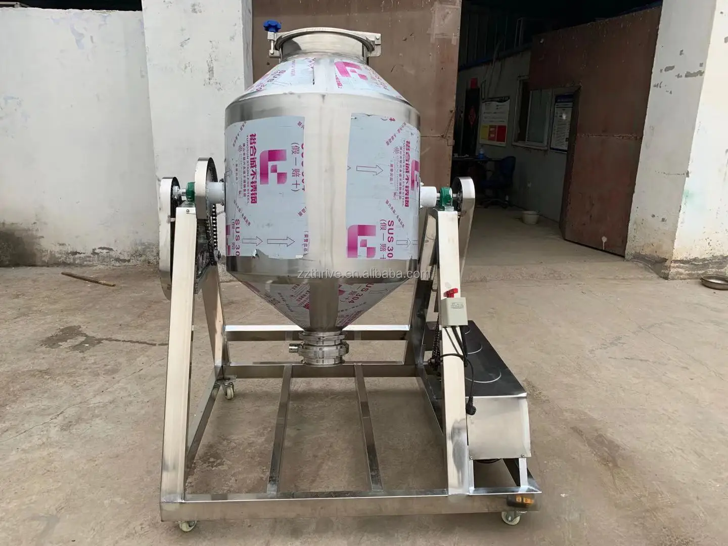 Small Drum Powder Mixer - Energy-Saving Stainless Steel Mixer for ...