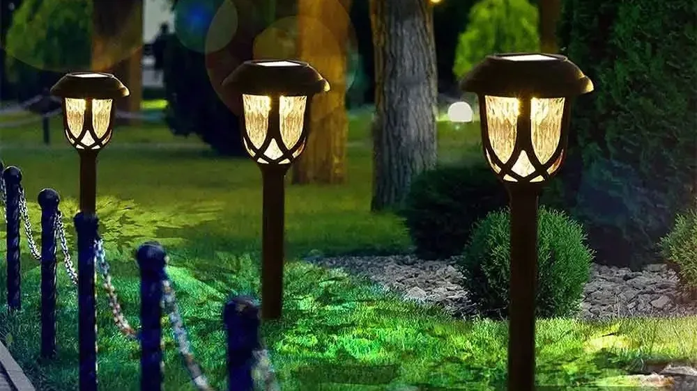 10 Pack Solar Pathway Lights Outdoor Decorative For Walkway Sidewalk ...