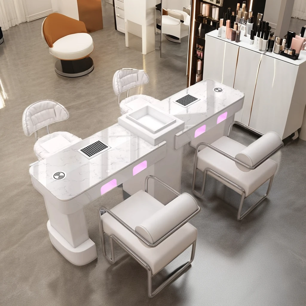 Premium Minimalist Style Manicure Table and Chair Set
