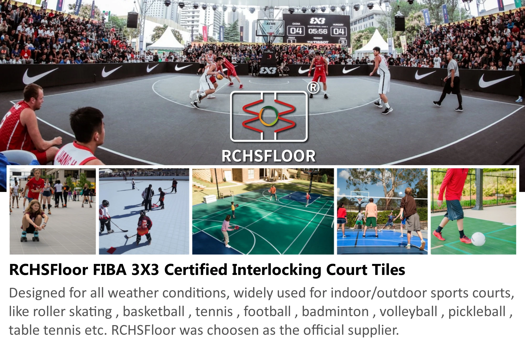 Custom Fiba Basketball Court Sports Hall Floor Interlocking Pp Tiles ...