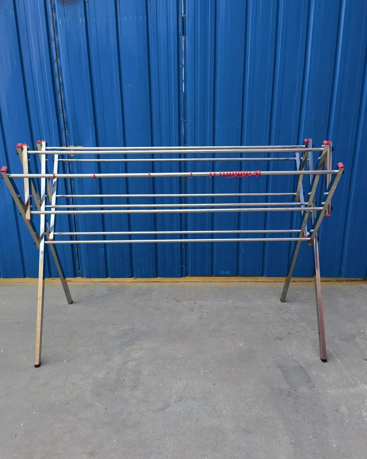 Silver Polygon Folding Clothes Hanger Collapsible Plastic Laundry ...