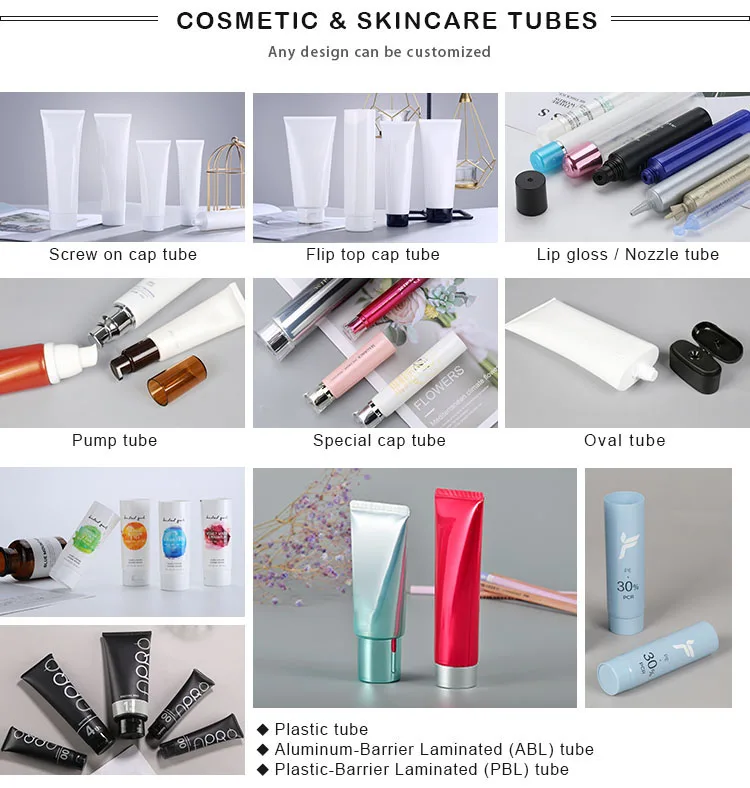 Custom Printing Plastic Make up Cosmetics Packaging Tubes for BB CC ...