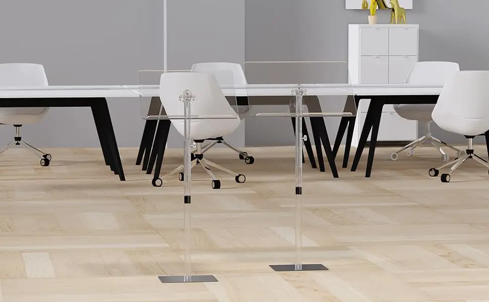 360 Angle Tilt Acrylic Podium Lectern Stand Height Adjustable Clear ...