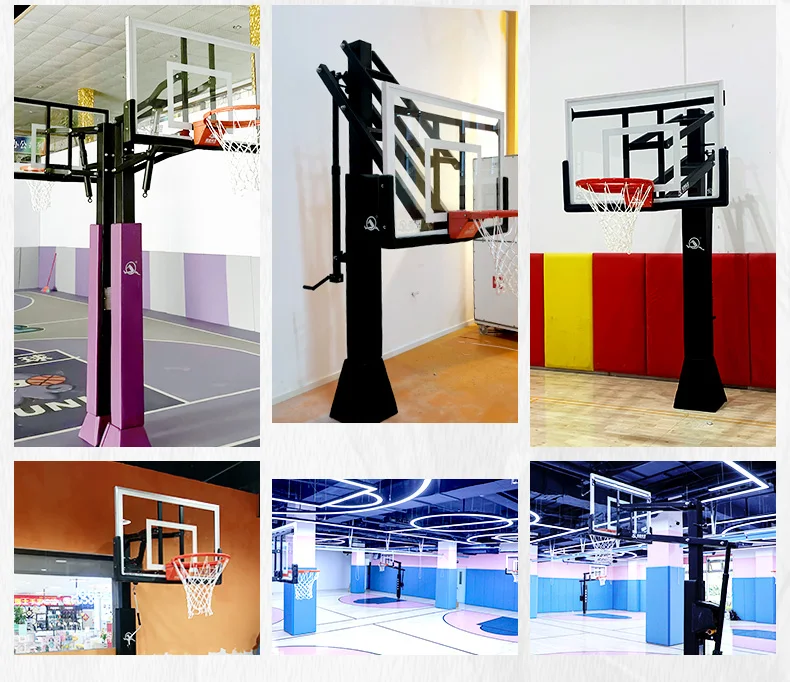 Outdoor Adjustable In-ground Basketball Training Hoop With High Rebound ...