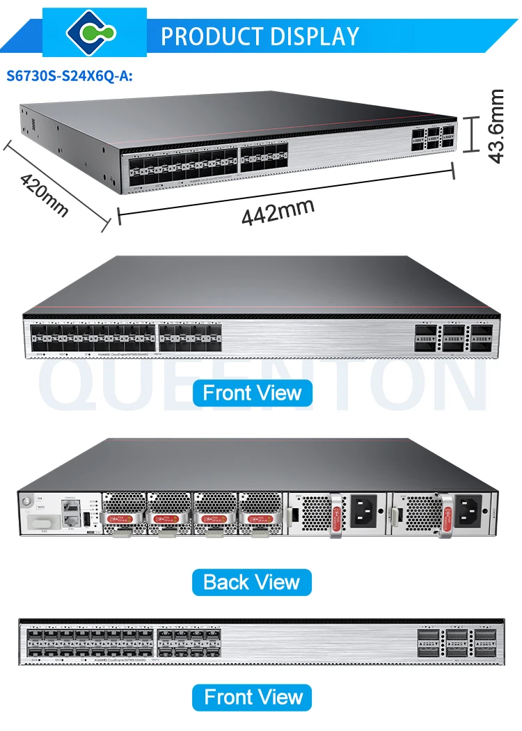Ftth Network Switch S6730s-s24x6q-a 24 Gigabit Sfp+ 40ge Qsfp Ethernet ...