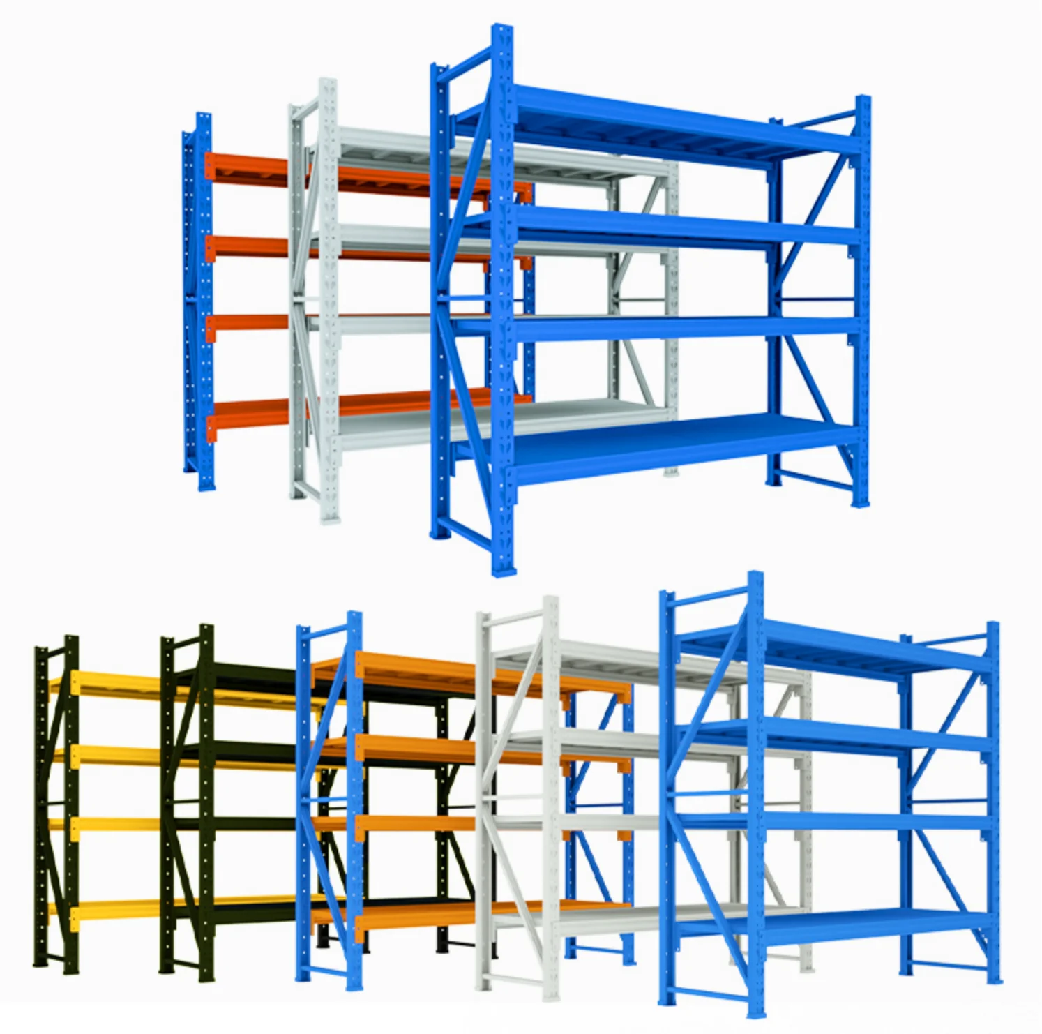 Custom Heavy Duty Shelving 300 Kg Layer Garage Black 4 Tier Warehouse ...