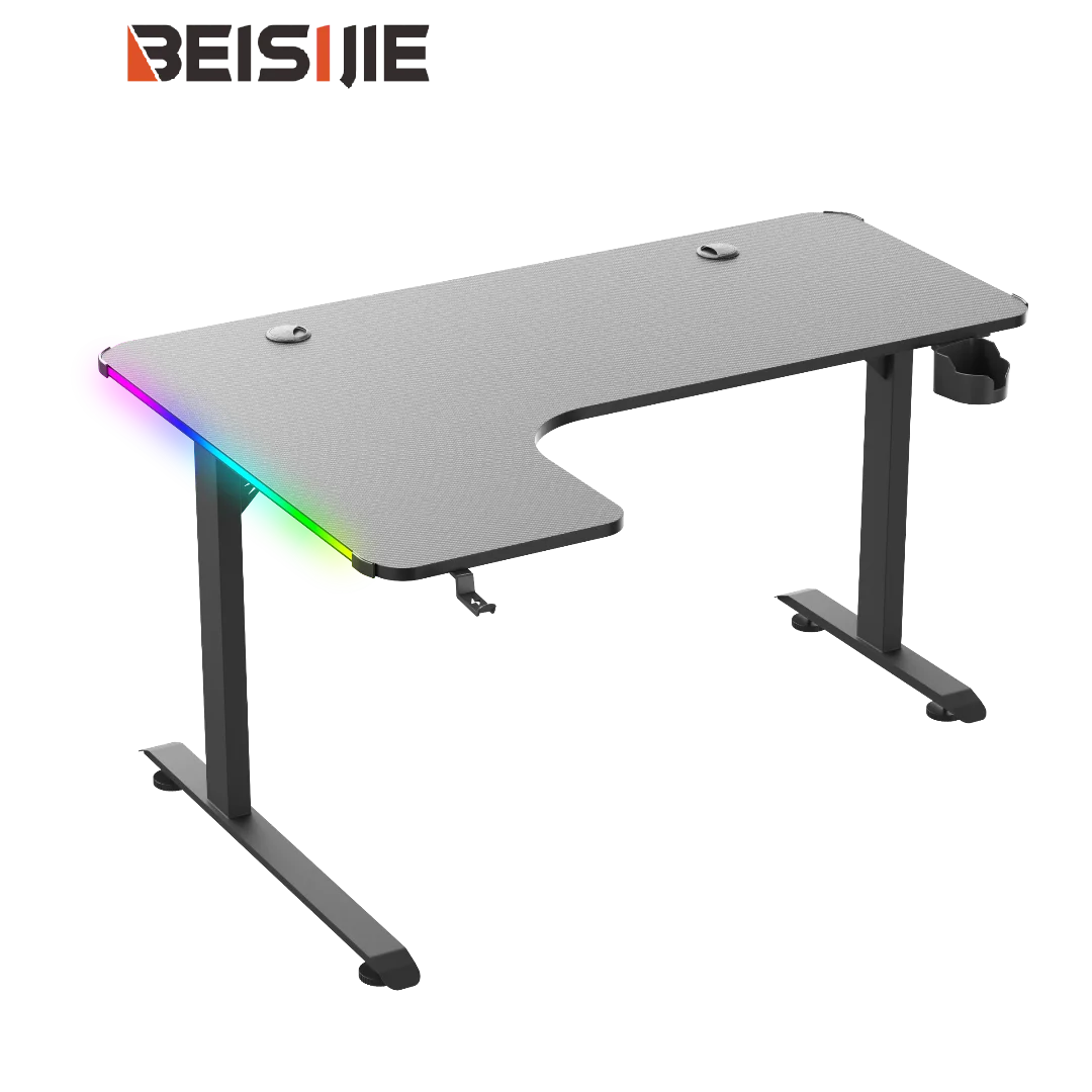 Beisijie Rgb L Shaped Gaming Desk E-sports Gamer Computer Gaming Table ...
