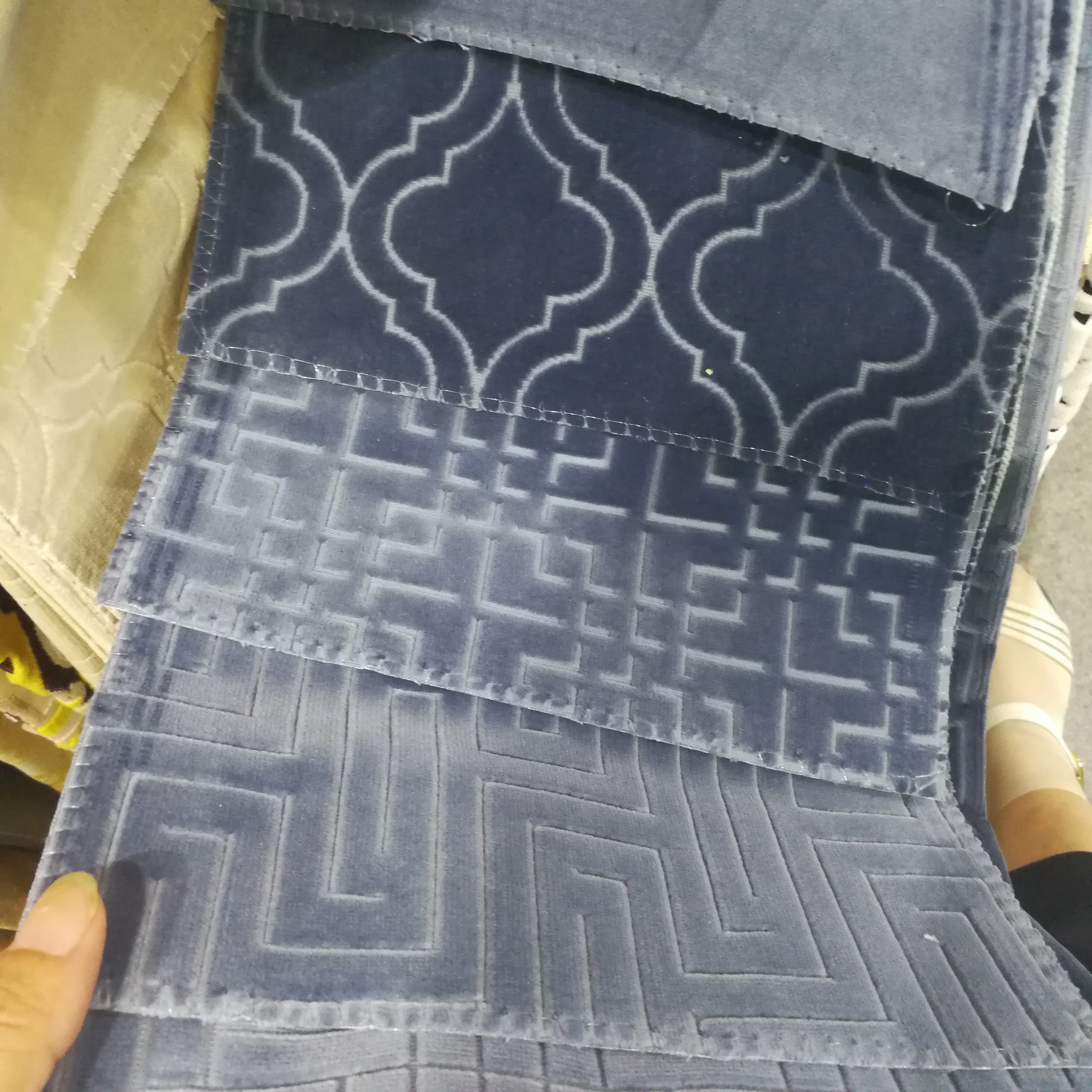 Cut Pile Jacquard 100%cotton Velvet In Manl Designs Curtain And Sofa ...