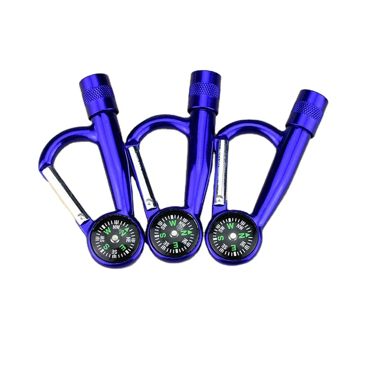Multifunction Metal Carabiner Compass Torch For Outdoor Adventure ...