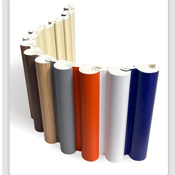 Bamboo And Wood Fiber Solid Wpc Cylinder Decorative Curved Fireproof ...